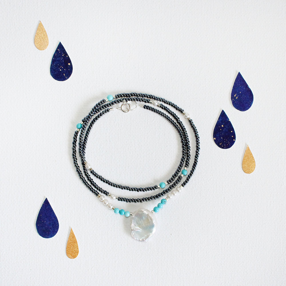 Water Drop Versatile Gemstone Necklace - Kaya Jewelry with a Heart